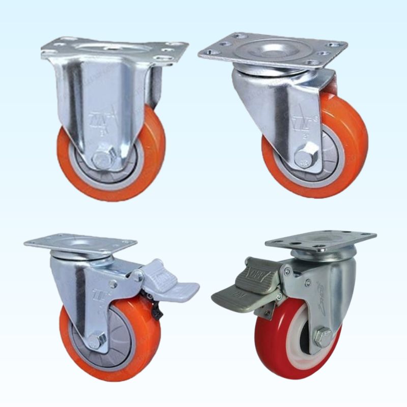 Ứng dụng bánh xe đẩy cố định và bánh xe xoay 360 độ
